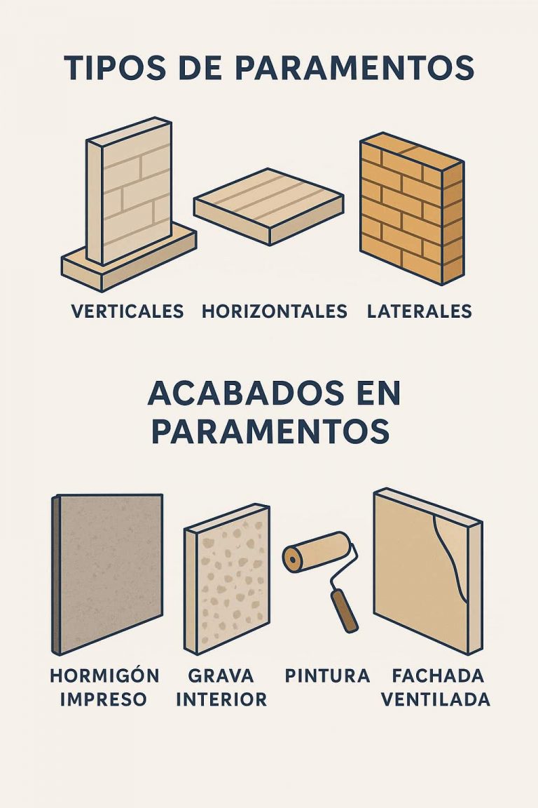 ¿Qué son los paramentos verticales en arquitectura?